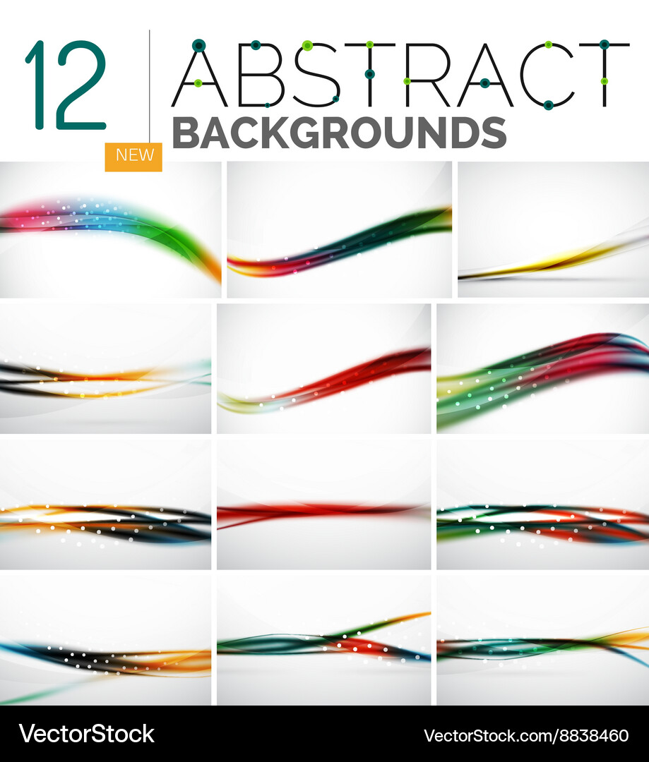 Collection of abstract backgrounds Royalty Free Vector Image