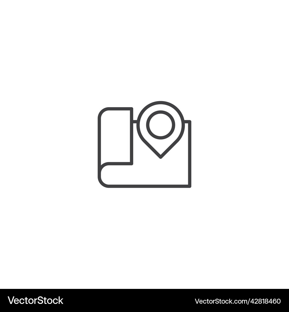 Location map pin line icon linear style sign Vector Image