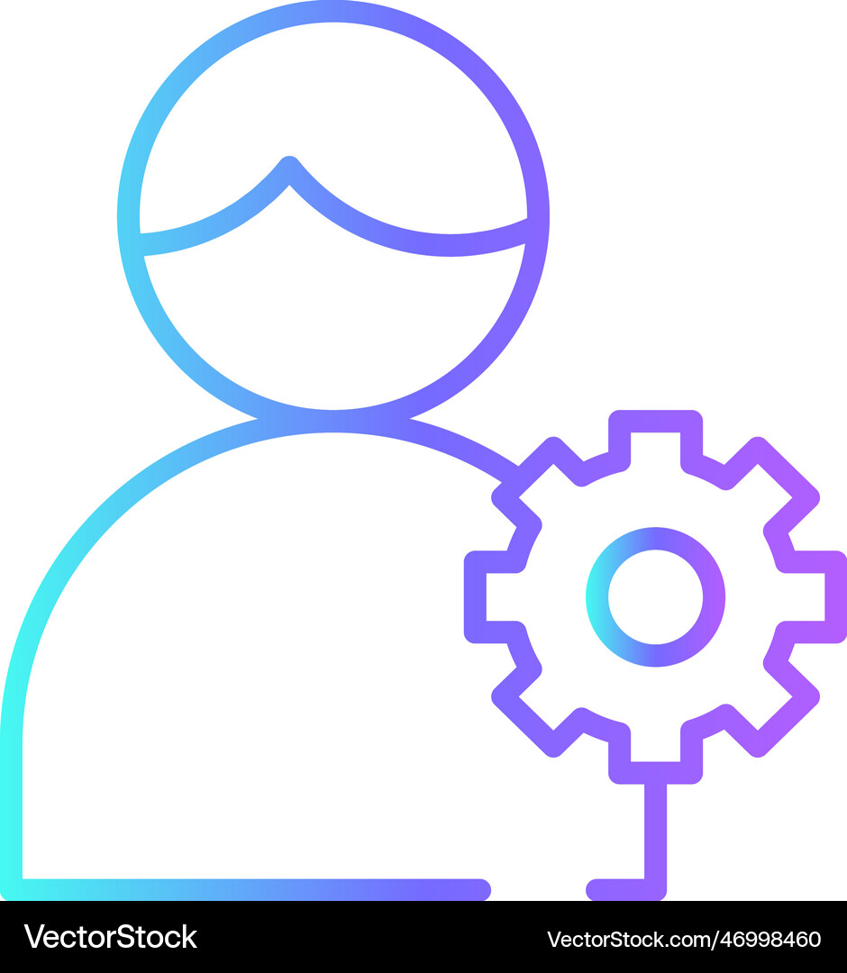 Manager business icon with blue duotone style Vector Image