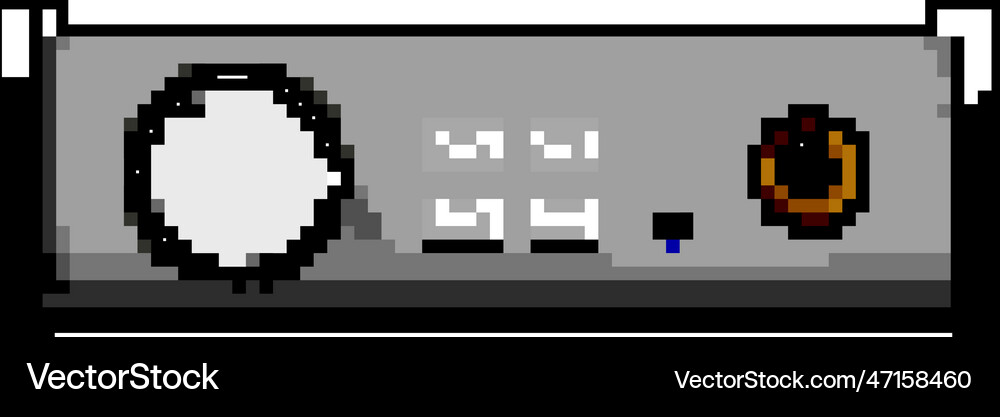 Sound headphone amp game pixel art Royalty Free Vector Image