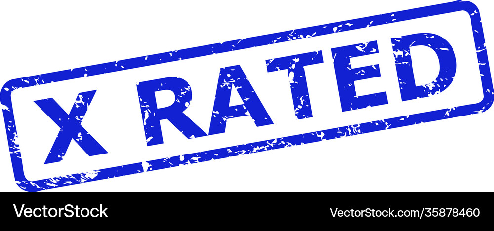 X rated watermark with unclean surface and rounded