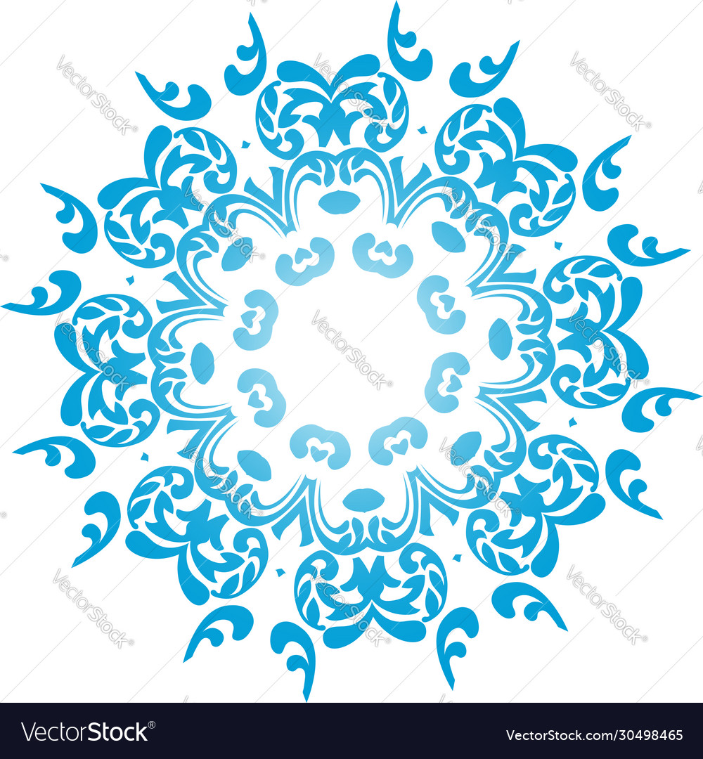 Circle snowflake Royalty Free Vector Image - VectorStock