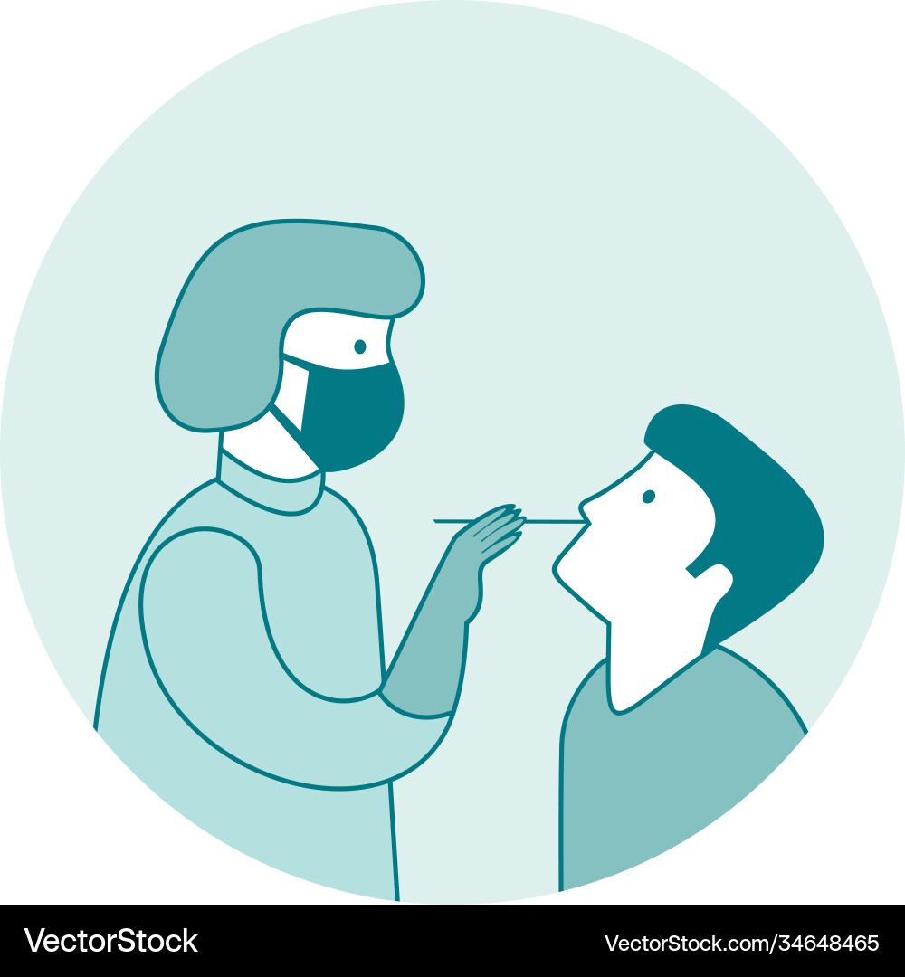 Coronavirus covid-19 diagnostics testing Vector Image