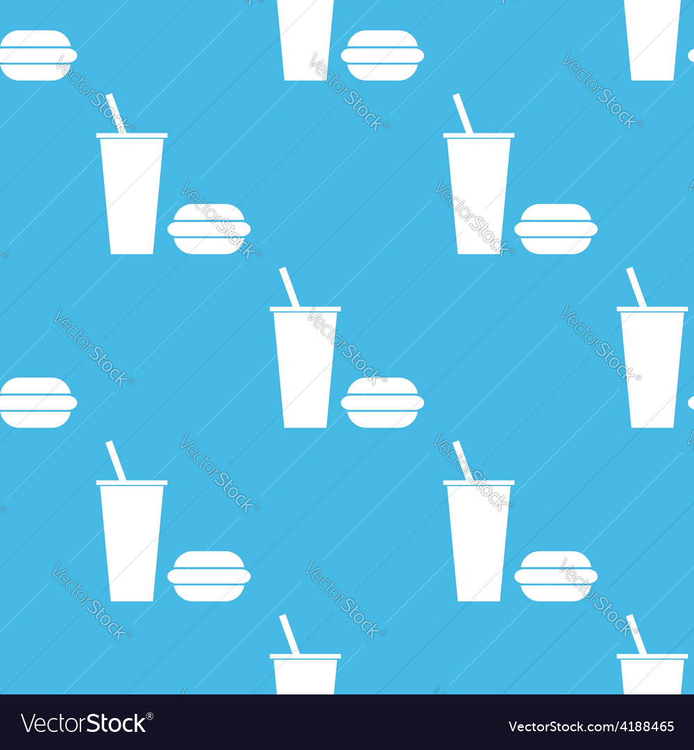 Fast food seamless pattern Royalty Free Vector Image