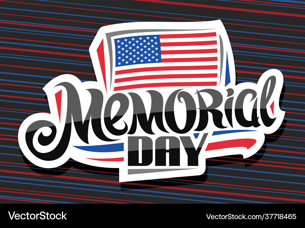 Logo for memorial day Royalty Free Vector Image