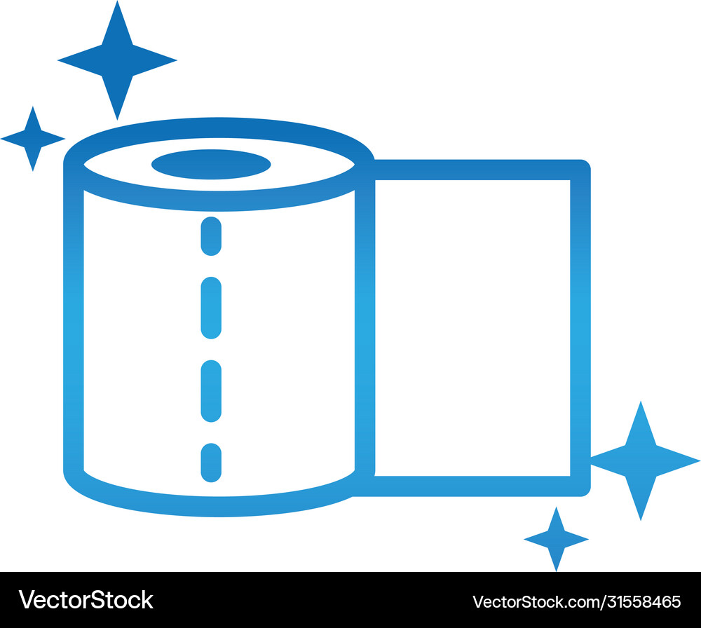 Toilet paper roll clean hygiene gradient style Vector Image