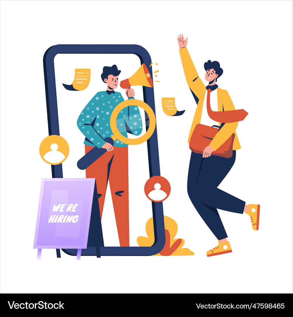 Welcome new employee recruitment Royalty Free Vector Image
