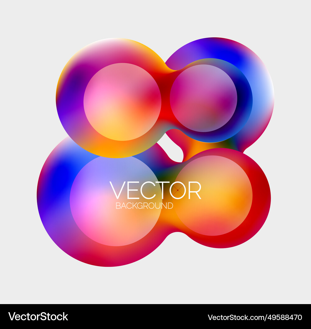 Beautiful flowing round shapes and circles Vector Image