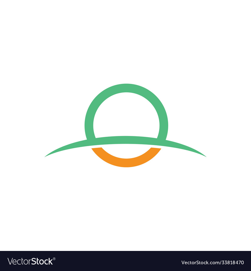 Circle ring logo template Royalty Free Vector Image