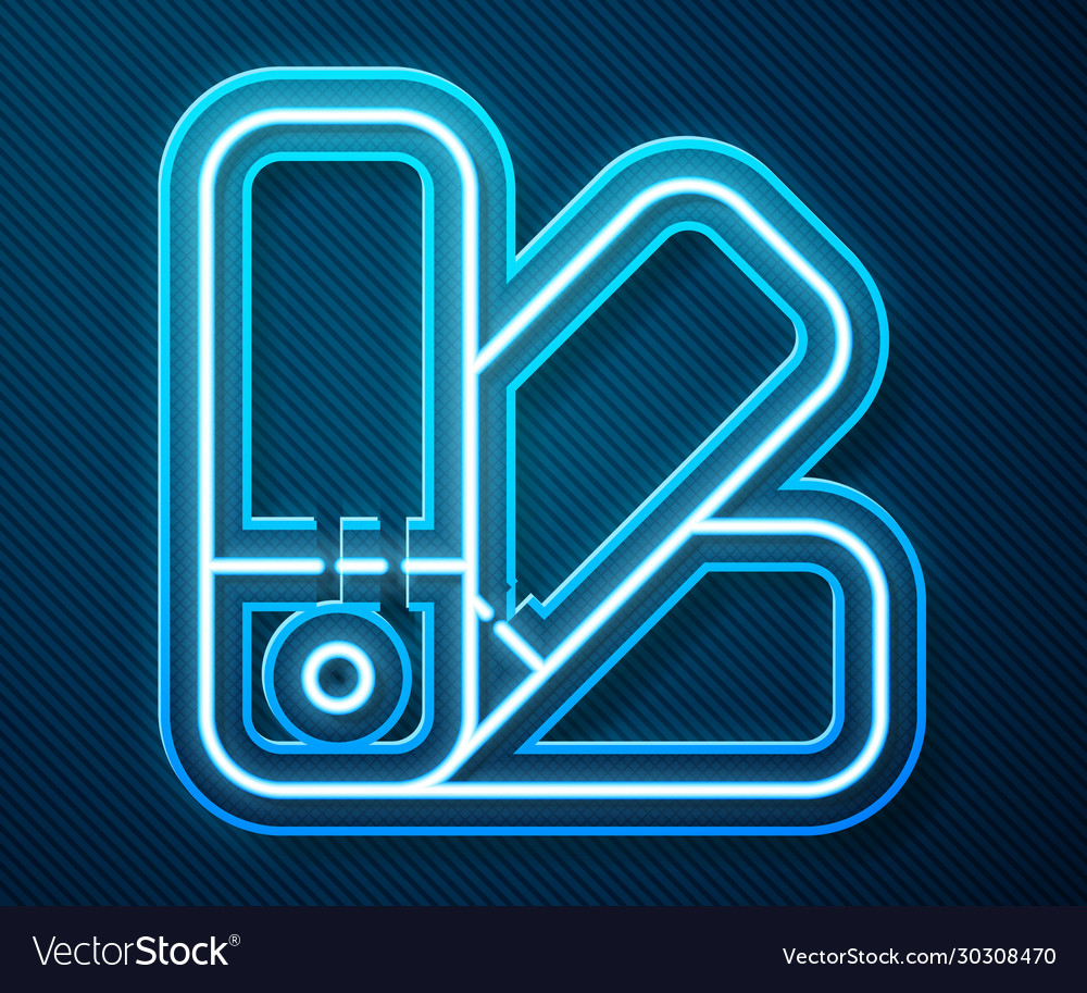 Glowing neon line color palette guide icon Vector Image