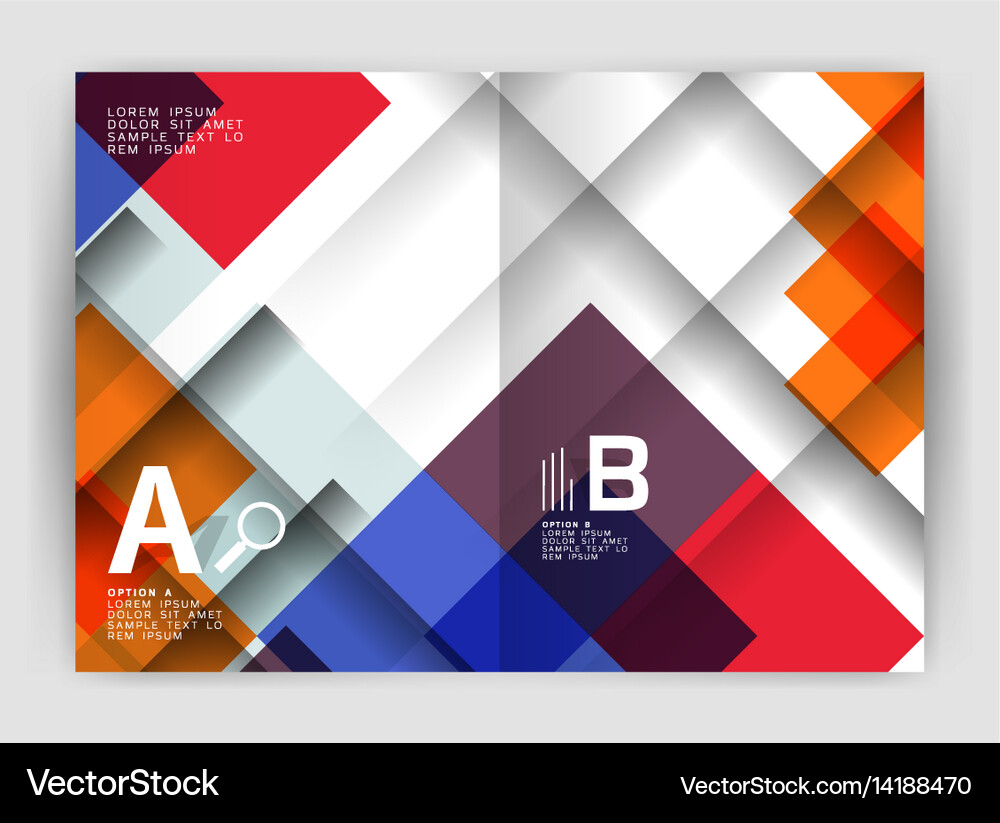 Square design corporate business flyer Royalty Free Vector