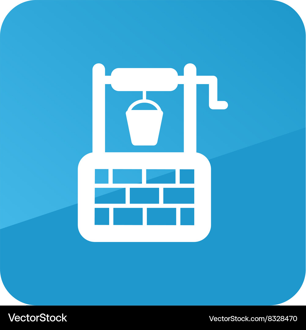 Water well icon garden Royalty Free Vector Image
