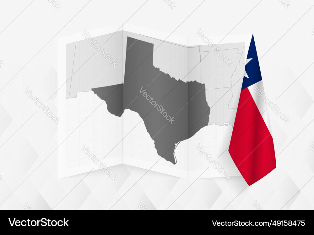 A grayscale map of texas with hanging Royalty Free Vector