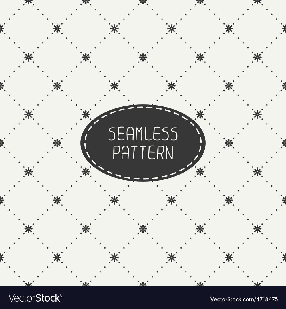 Geometric floral seamless pattern with flowers Vector Image