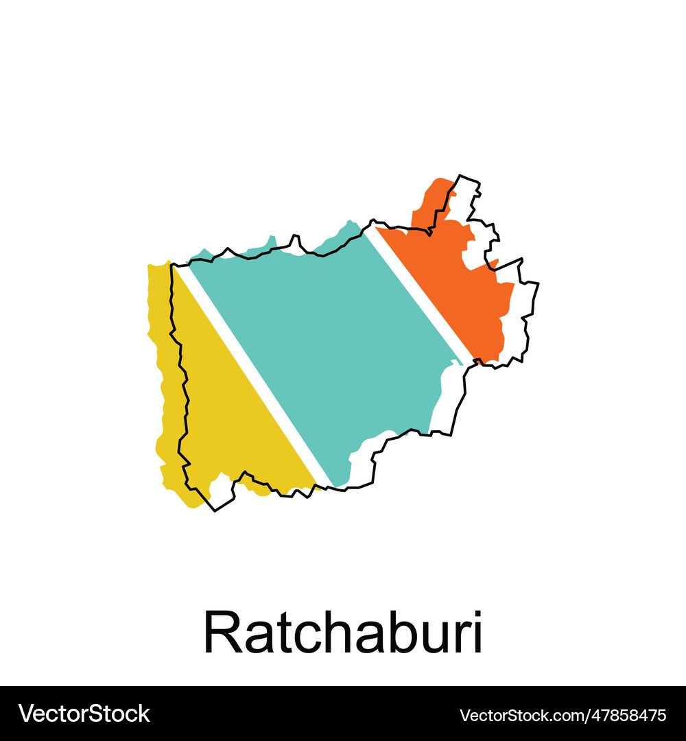 Map of ratchaburi design template national Vector Image