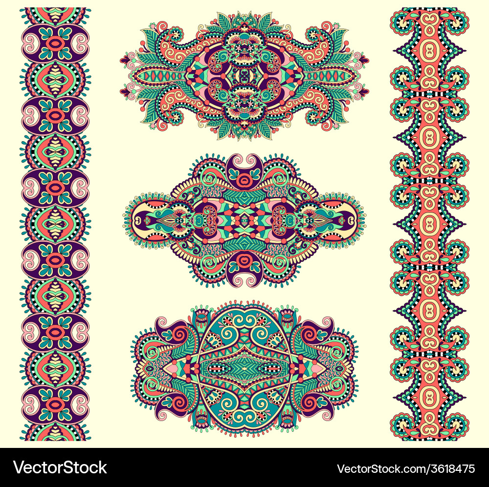 Ornamental floral adornment Royalty Free Vector Image