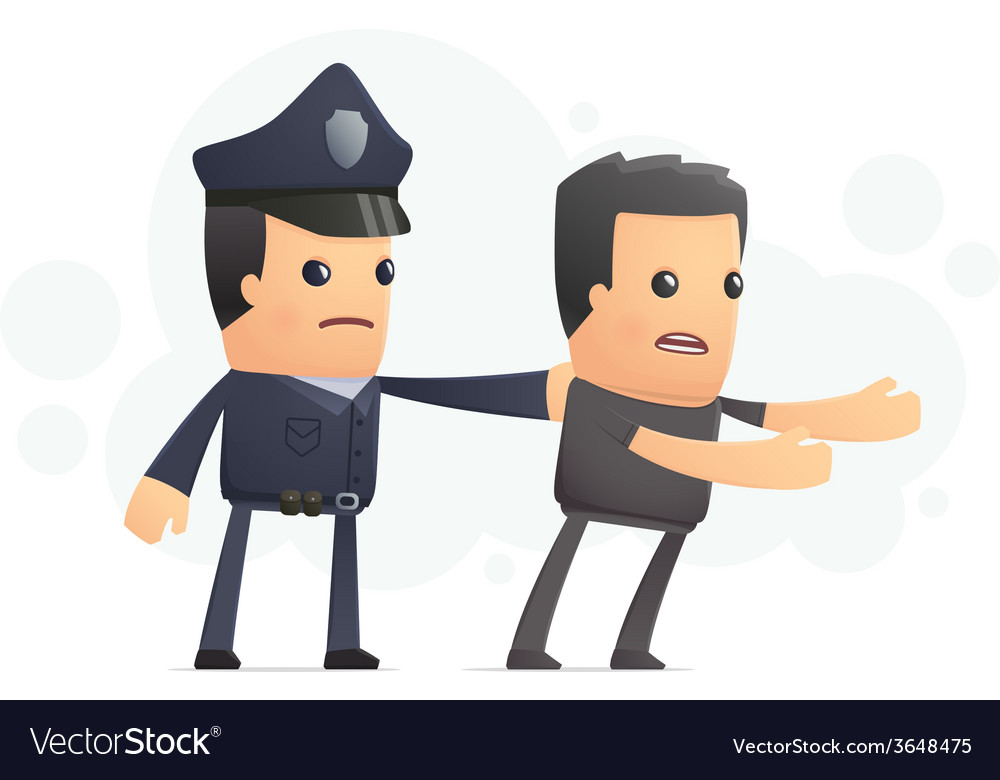 Police catch a cheater Royalty Free Vector Image Police catch a cheater Royalty Free Vector Image