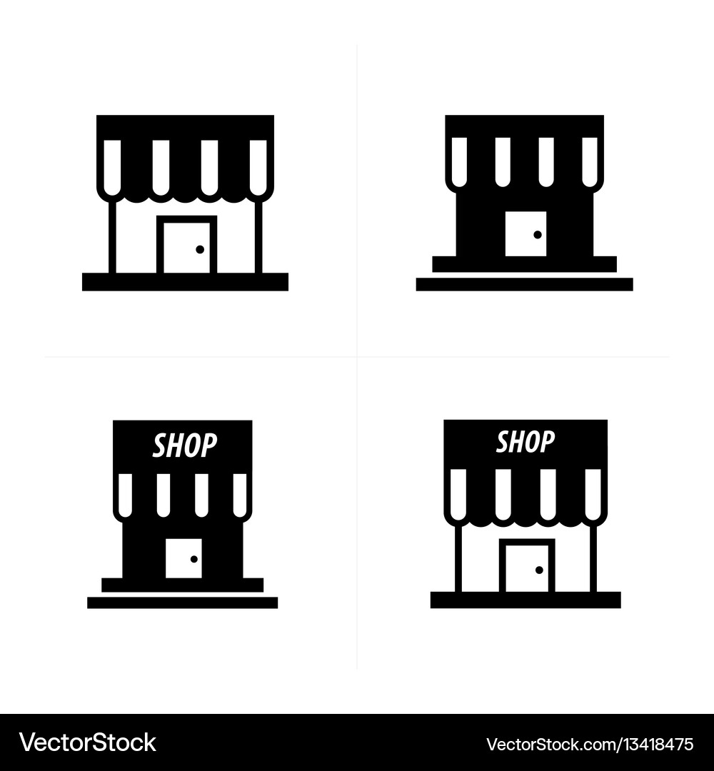 Store and shop icons Royalty Free Vector Image
