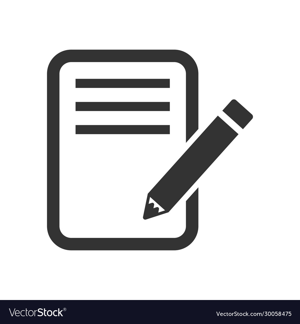 Write note icon Royalty Free Vector Image - VectorStock