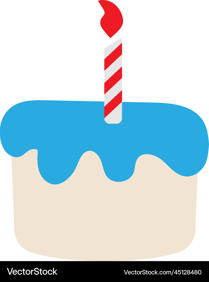 Birthday cake hand drawn clipart isolated Vector Image