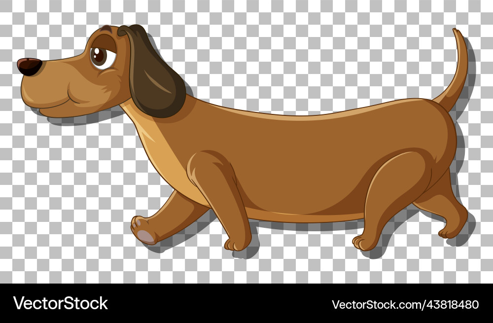 Dachshund dog cartoon character Royalty Free Vector Image