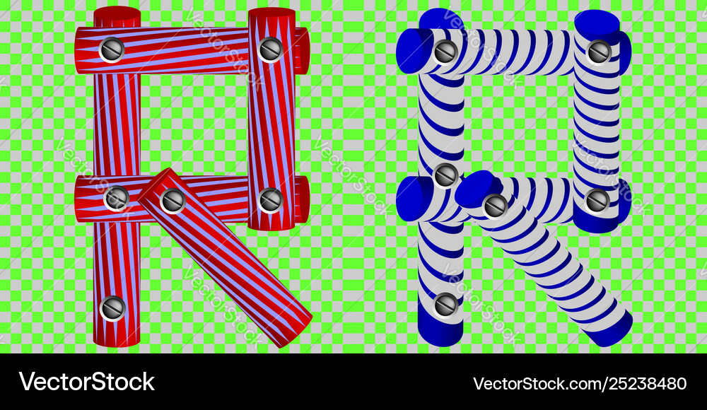 English alphabet letter r Royalty Free Vector Image