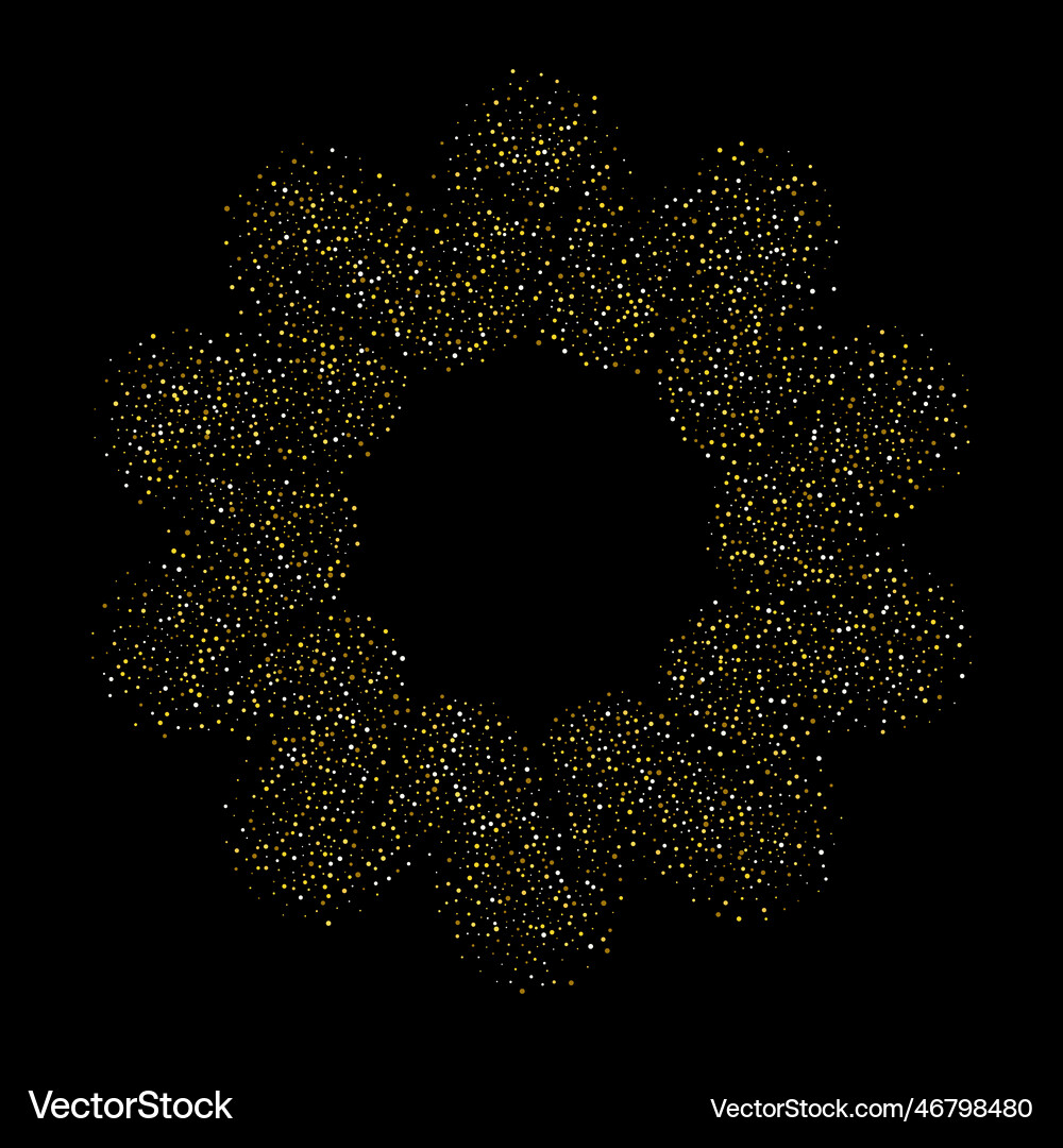 Festive background golden particles on a black Vector Image