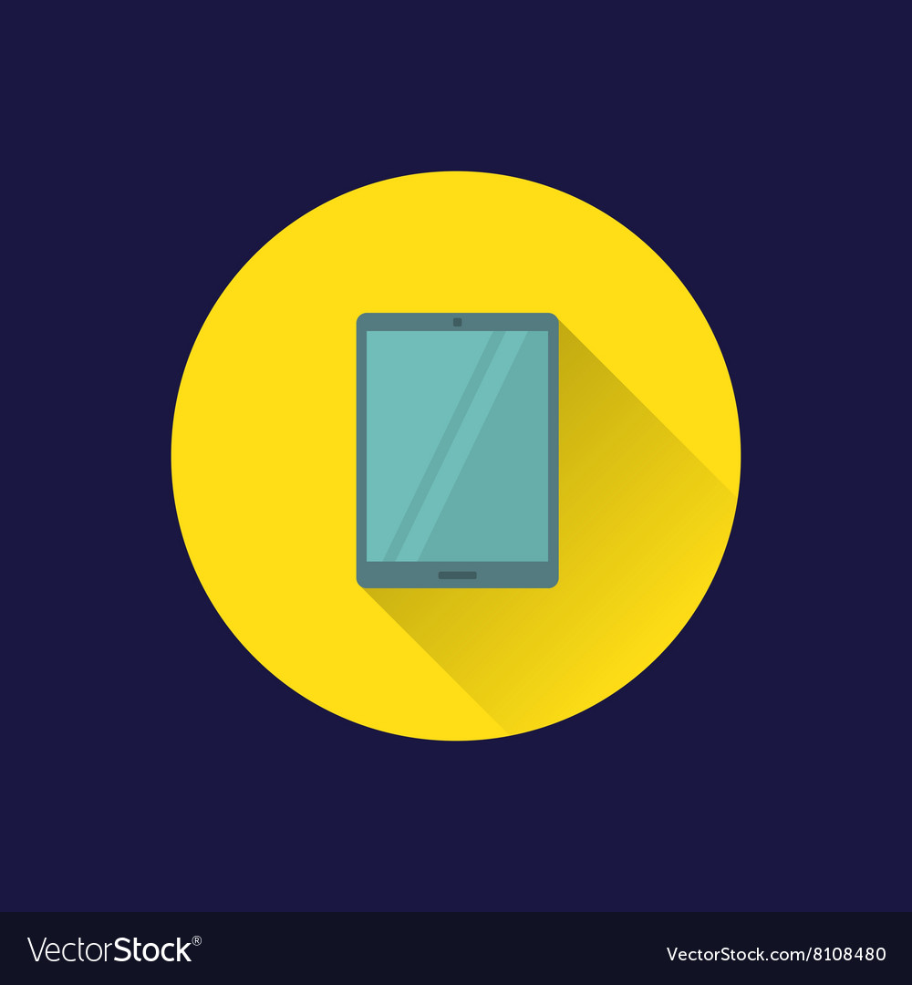 Flat tablet pc icon Royalty Free Vector Image - VectorStock