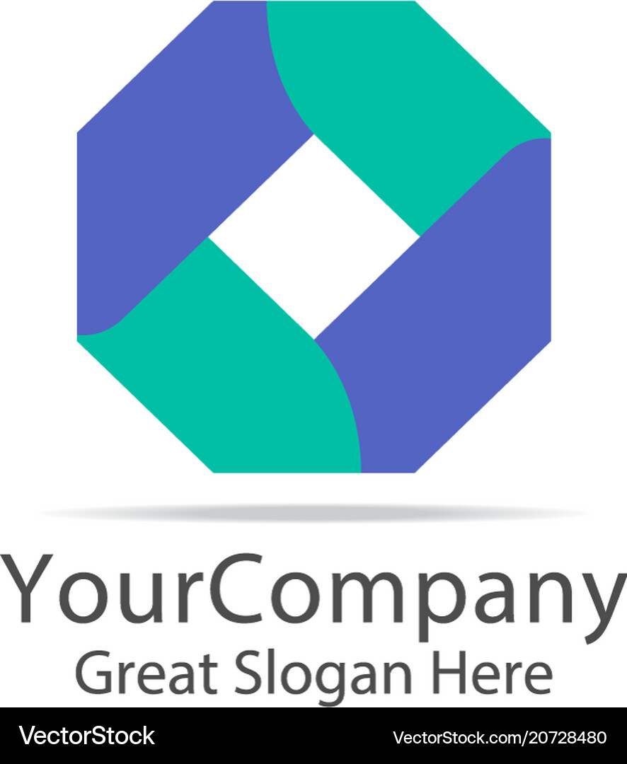 Lettertype letter o business logo abstract box Vector Image