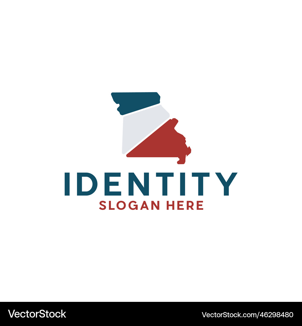 Map of missouri geometric style creative design Vector Image