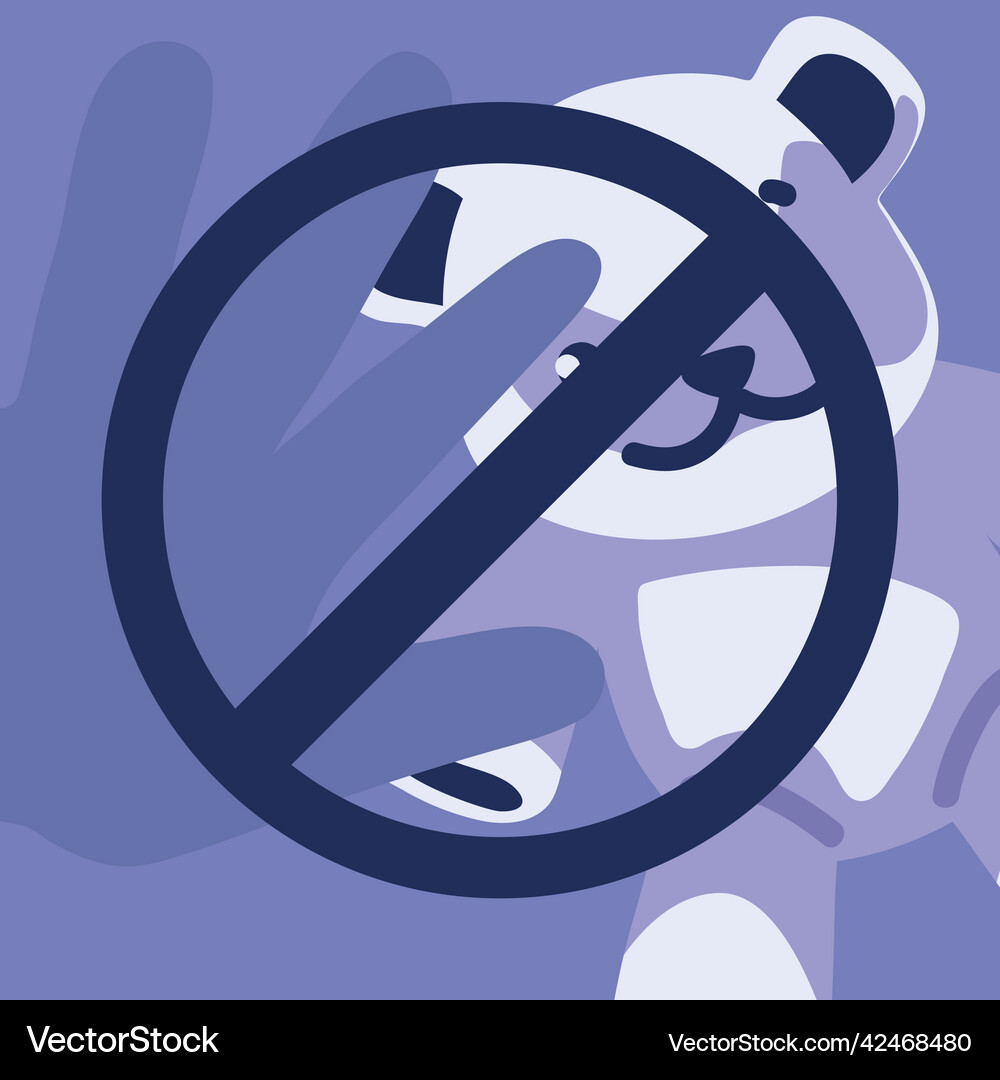 National child abuse prevention sign Royalty Free Vector