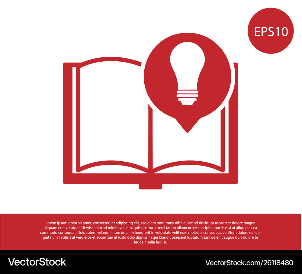 Red interesting facts icon isolated on white Vector Image