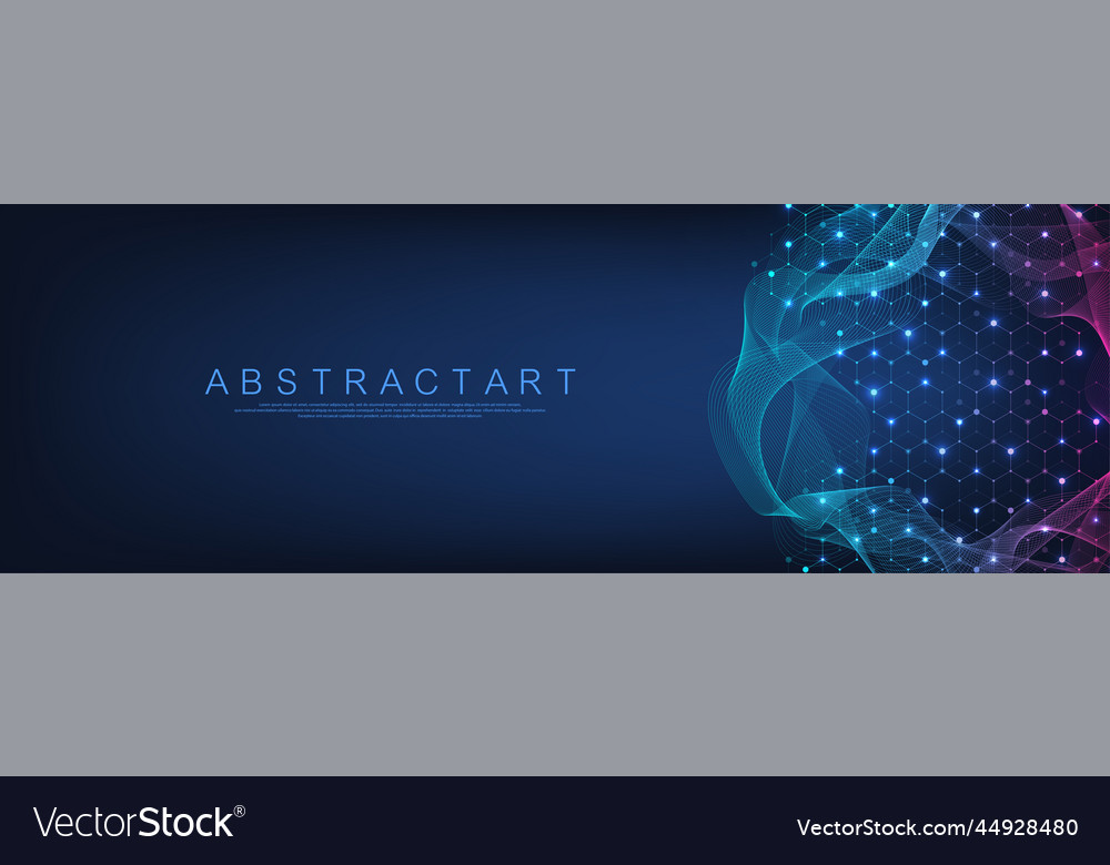 Technology abstract lines and dots connect Vector Image