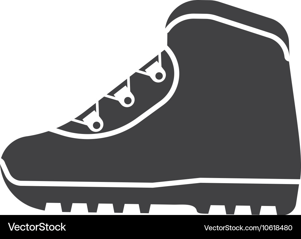 Tourist hiking boots icon Royalty Free Vector Image