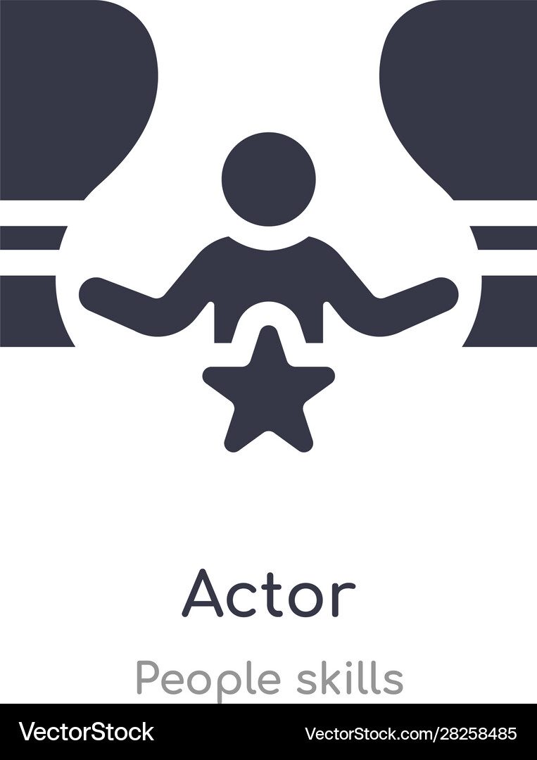 Actor outline icon isolated line from people Vector Image