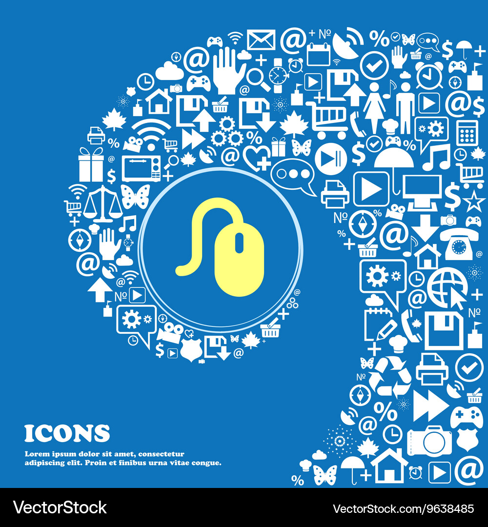 Computer mouse sign symbol nice set of beautiful Vector Image