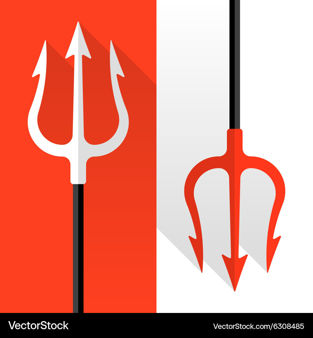Flat style tridents Royalty Free Vector Image - VectorStock
