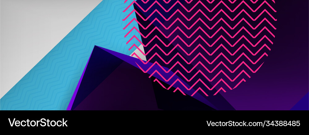 Low poly 3d geometric shapes minimal abstract Vector Image