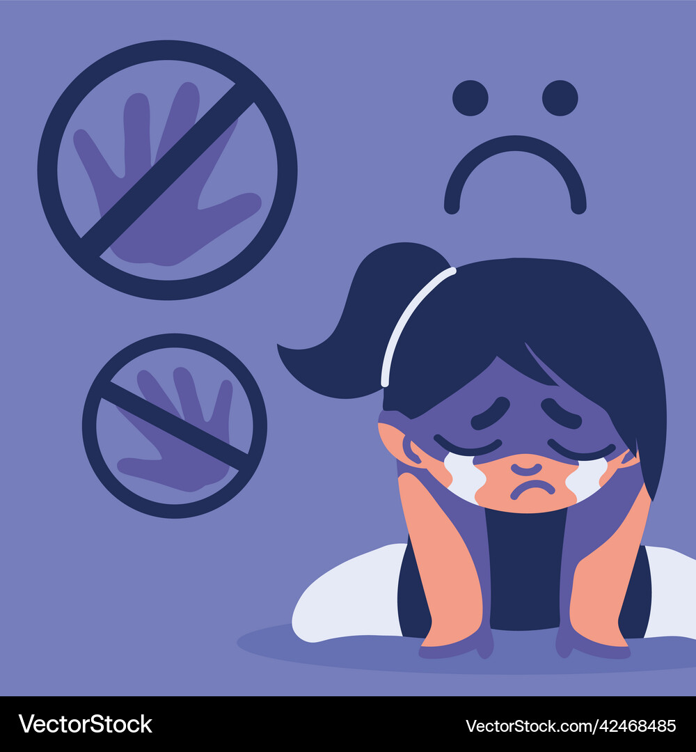 National child abuse campaign Royalty Free Vector Image