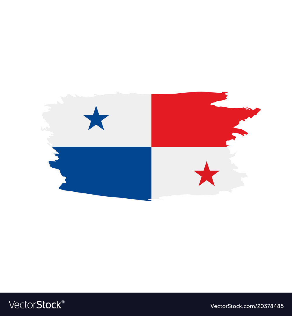 Panama flag Royalty Free Vector Image - VectorStock