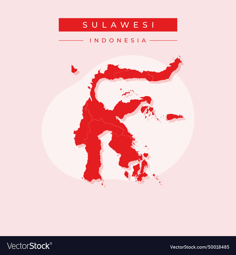 Sulawesi map indonesia Royalty Free Vector Image