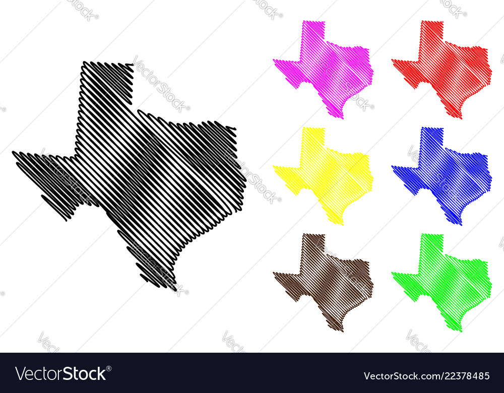 Texas map Royalty Free Vector Image - VectorStock