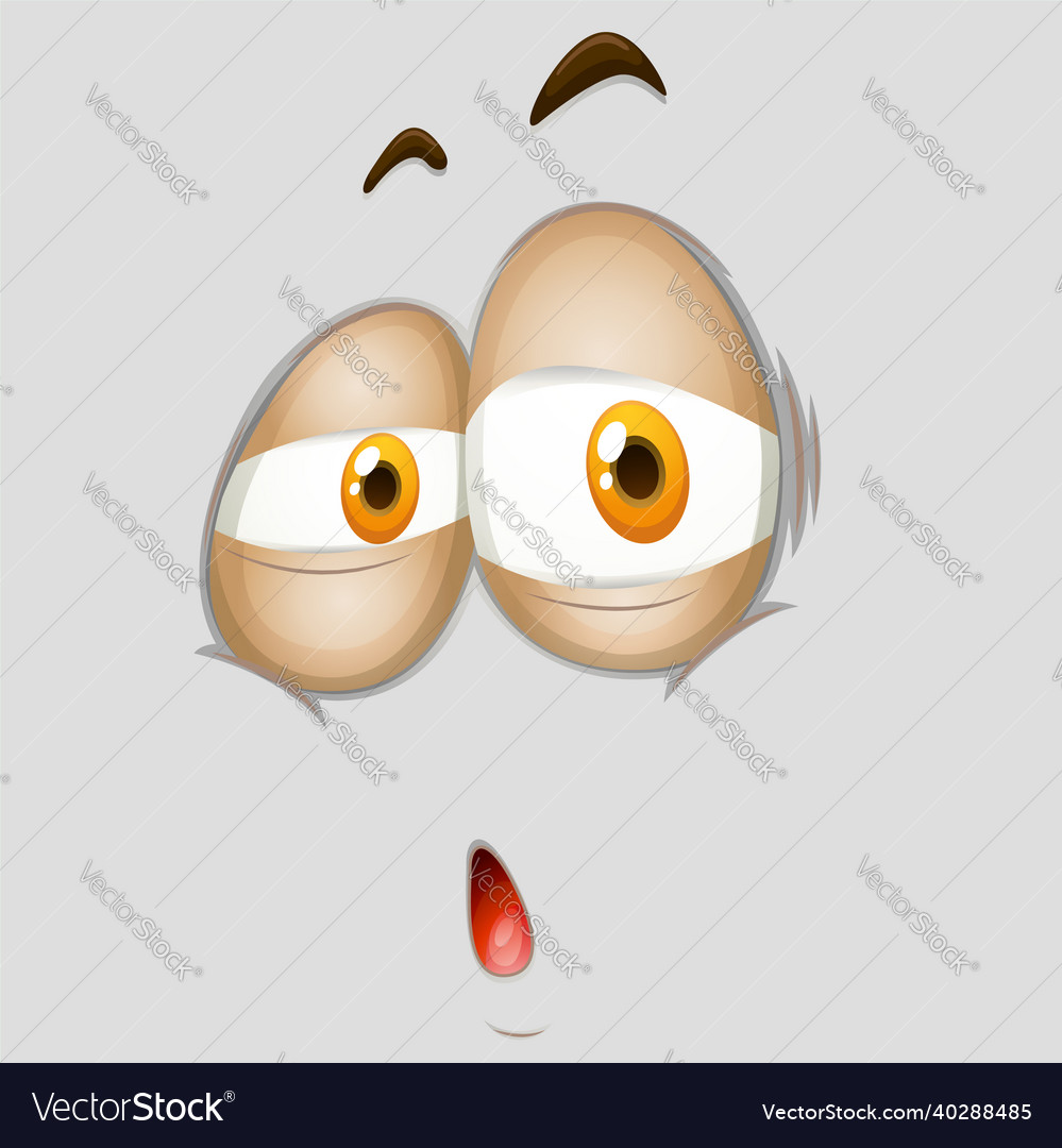 White face expression Royalty Free Vector Image