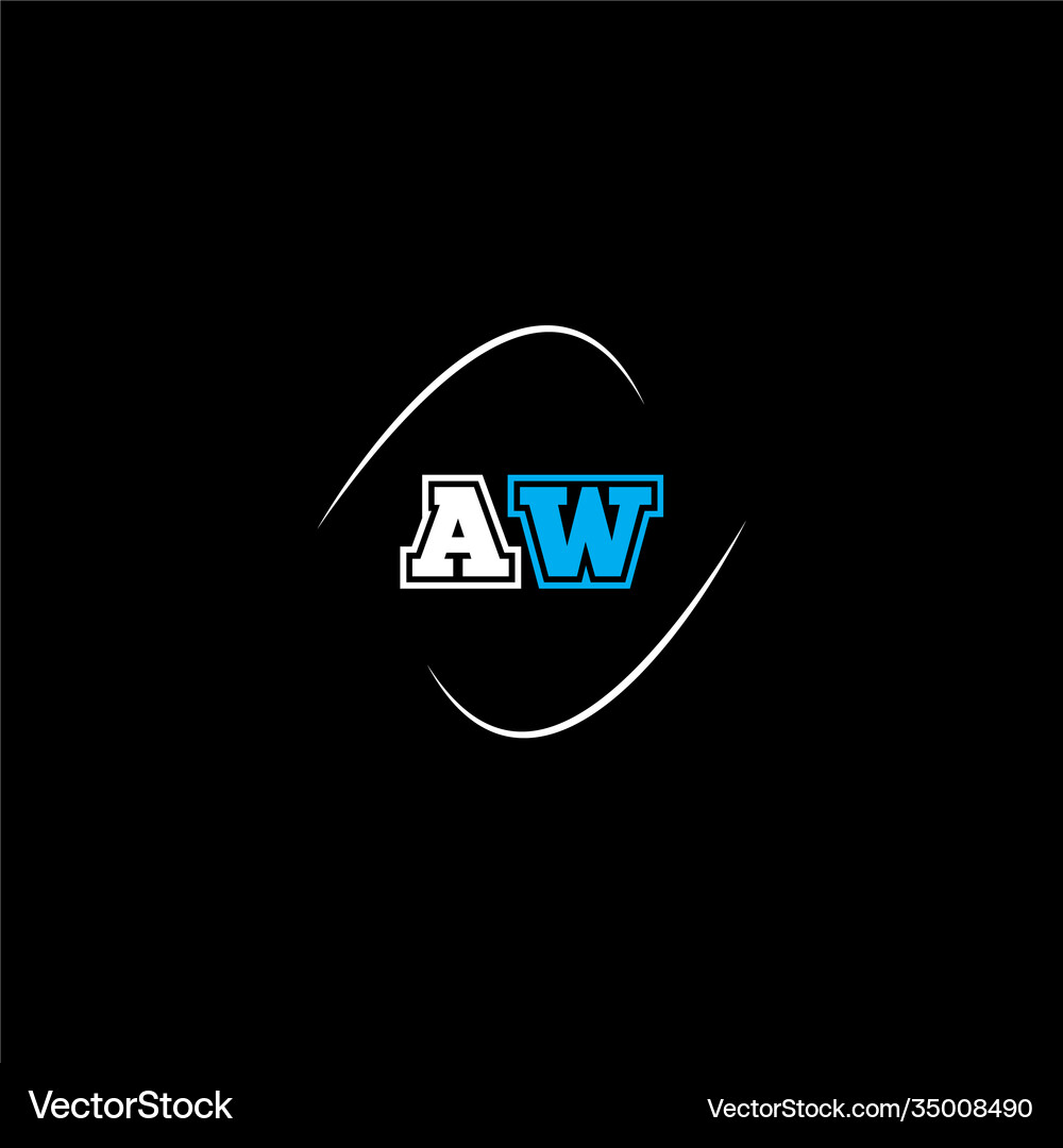 A w letter logo creative design on black color Vector Image