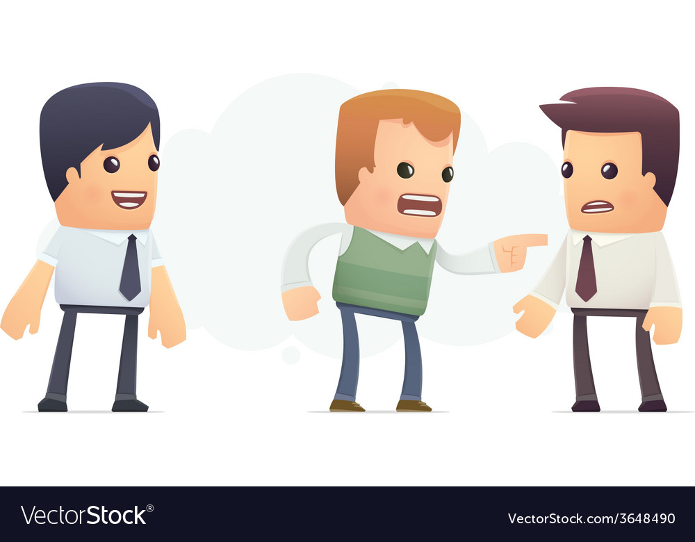 Client accuses manager Royalty Free Vector Image