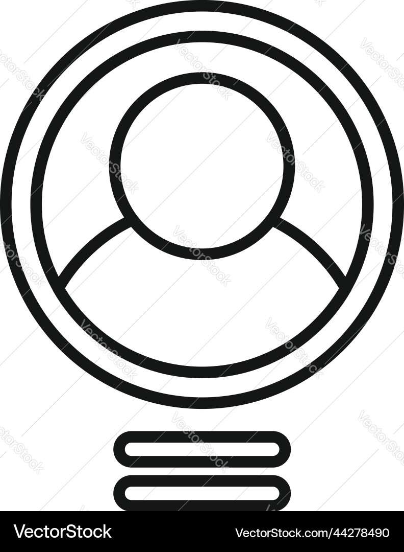 Contact info icon outline call customer Royalty Free Vector