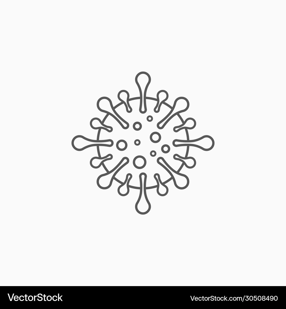 Coronavirus icon covid-19 virus bacteria icon Vector Image