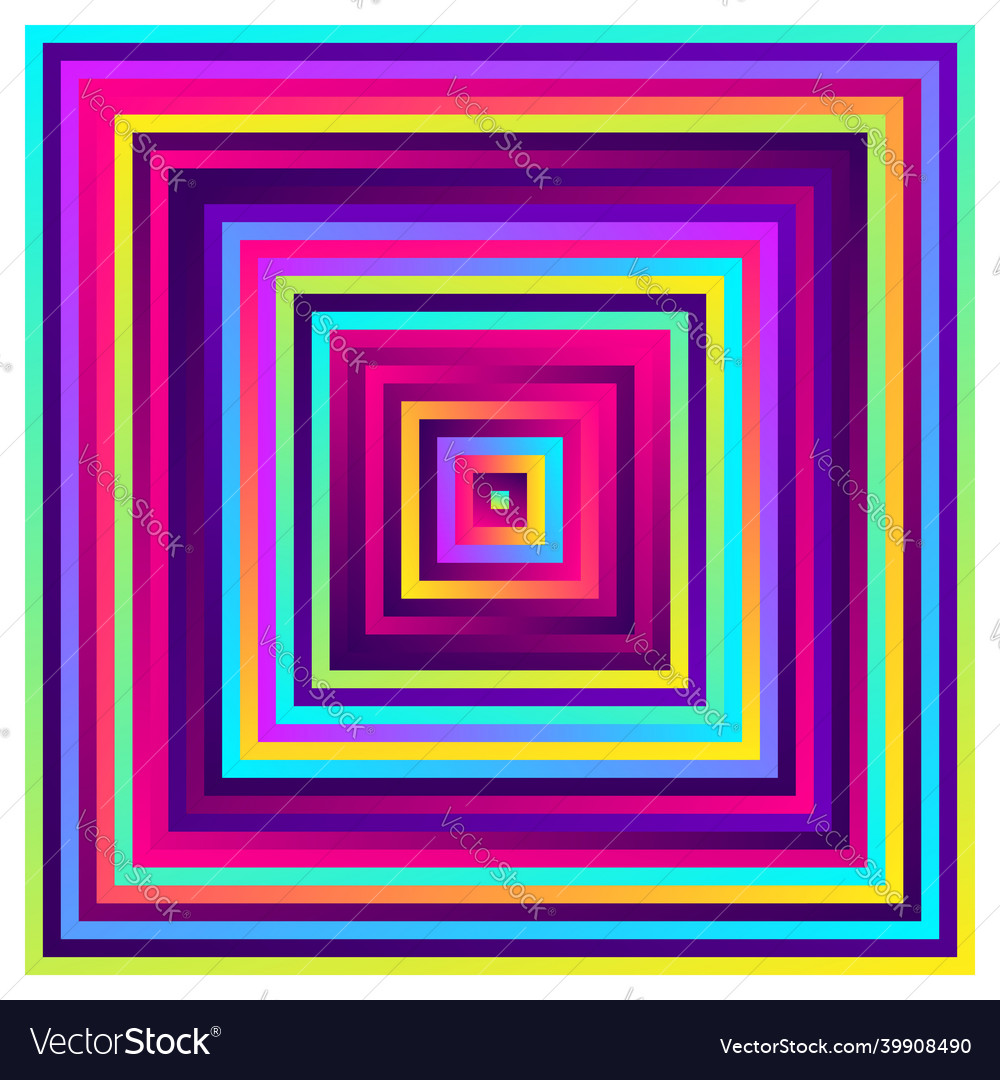 Crazy squares psychedelic geometric pattern Vector Image