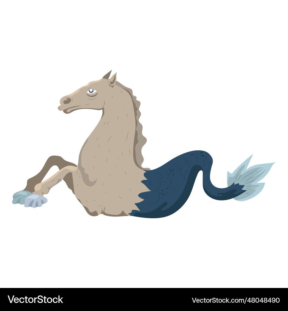 Creature horse fish icon Royalty Free Vector Image