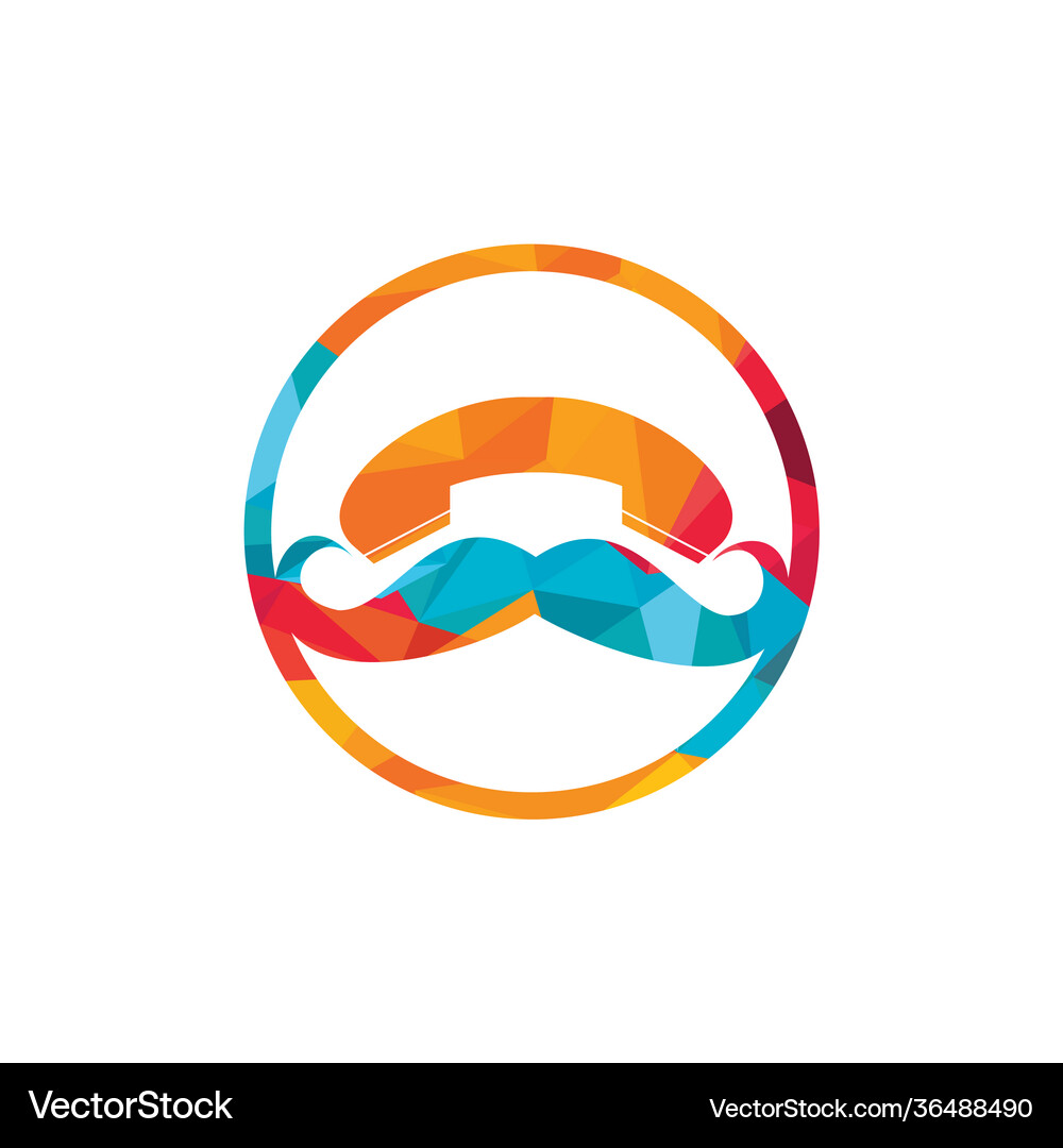 Gentleman call logo design template Royalty Free Vector